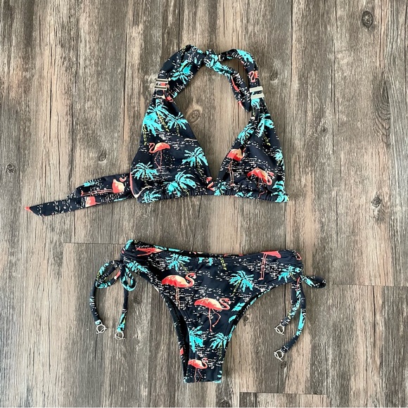 Liquido | Swim | Liquido Two Piece Bikini Swim Suit Medium Black Pink ...